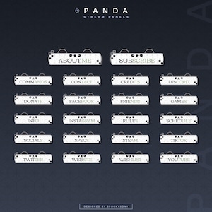 Panda Animated Stream Package | Gaming Chatting Overlays | Twitch ...