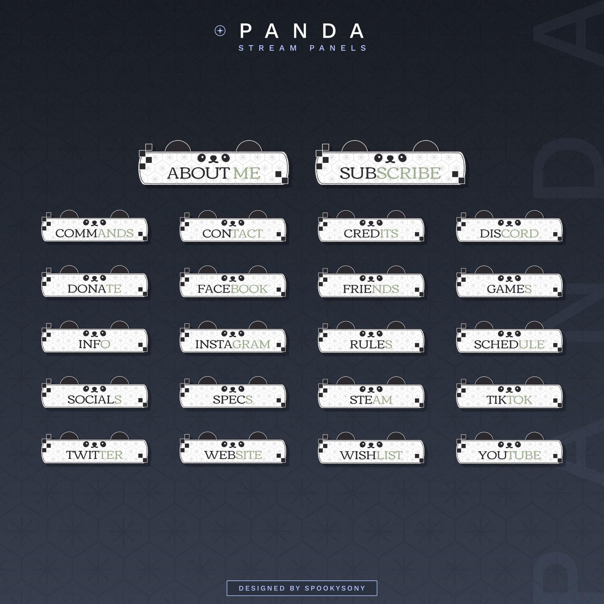 Panda Animated Stream Package | Gaming Chatting Overlays | Twitch ...