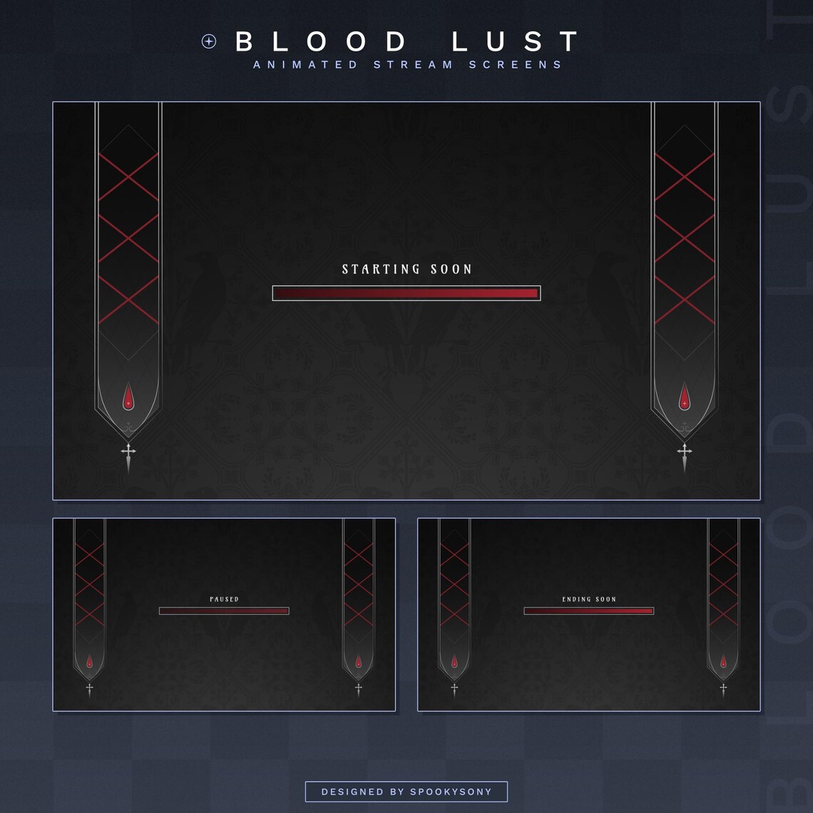 Blood Lust Animated Stream Package | Gaming Chatting Overlays | Twitch ...