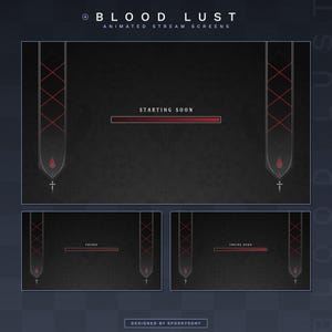 Blood Lust Animated Stream Package | Gaming Chatting Overlays | Twitch ...