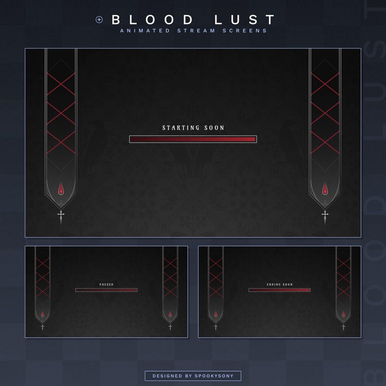 Blood Lust Animated Stream Package | Gaming Chatting Overlays | Twitch ...