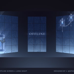 Long Night Animated Stream Package Gaming Chatting Overlays Twitch ...