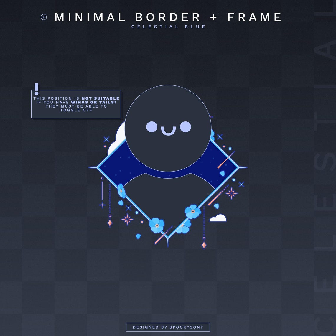 Static Border Overlay + Webcam Frame | Celestial Bloom | Gaming ...