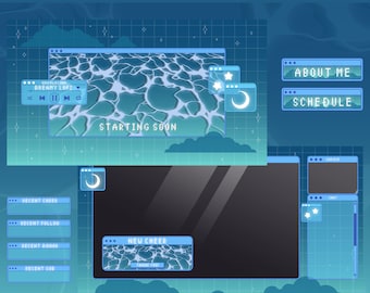 Gothic Cute Animated Stream Package Gaming Chatting Overlays Twitch Panels Animated Alerts Dark ...