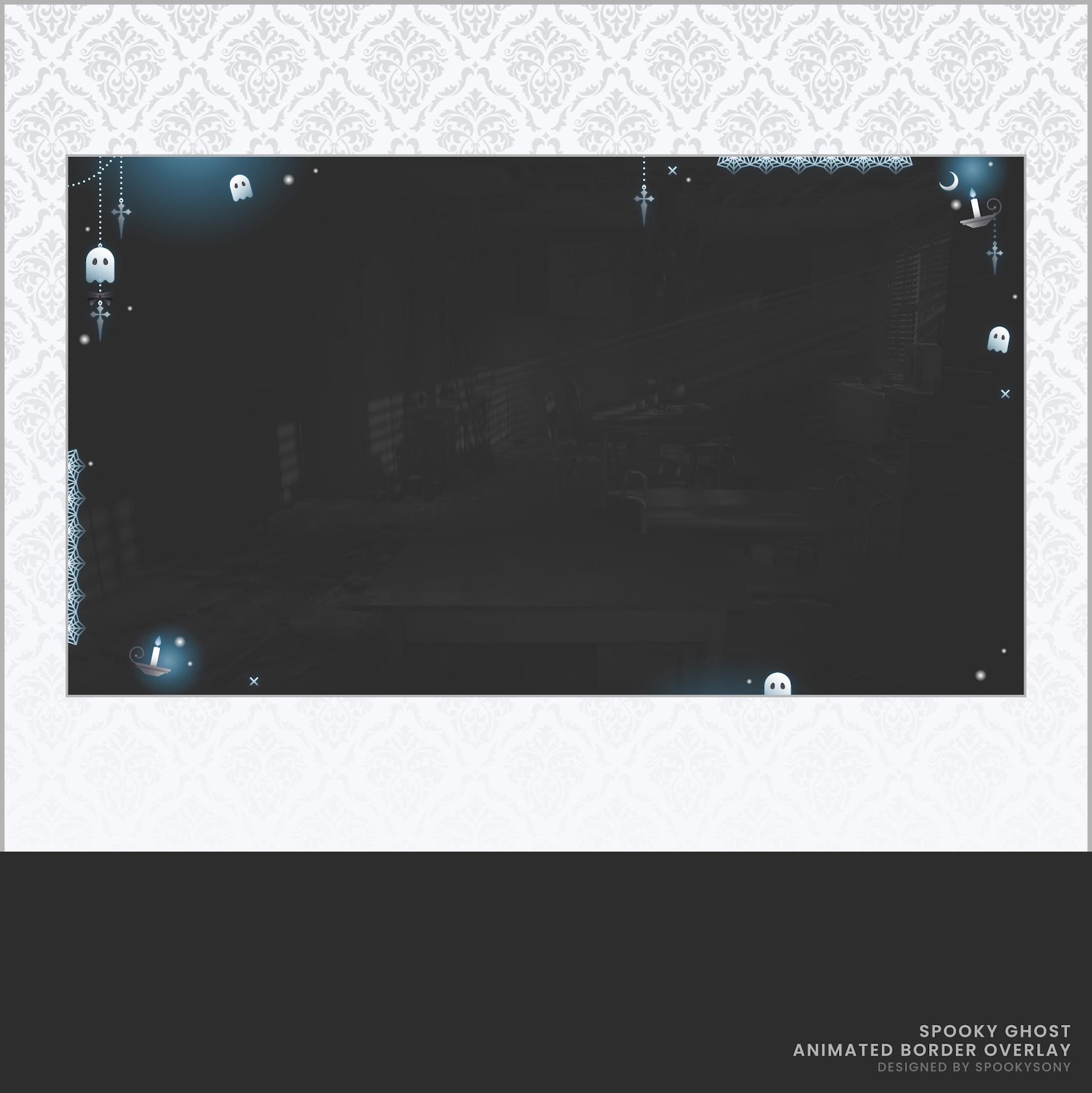 Animated Border Overlay & Frame | Spooky Ghost | Minimal Overlay ...