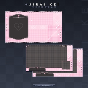 Jirai Kei Animated Stream Package | Gaming Chatting Overlays | Twitch Panels | Animated Alerts ...