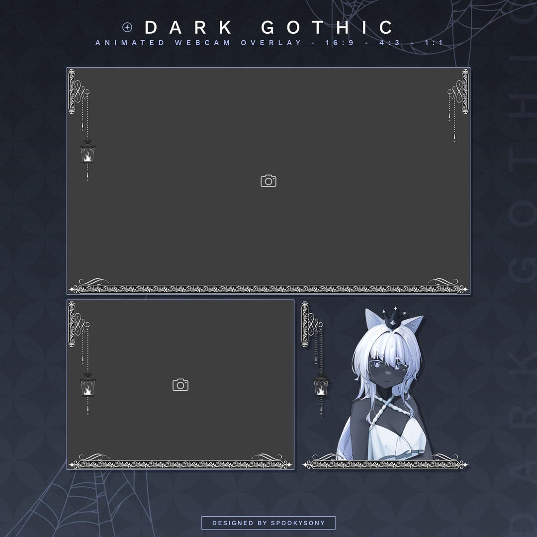 Animated Webcam Frames | Dark Gothic | Gaming Chatting Overlays | Dark ...