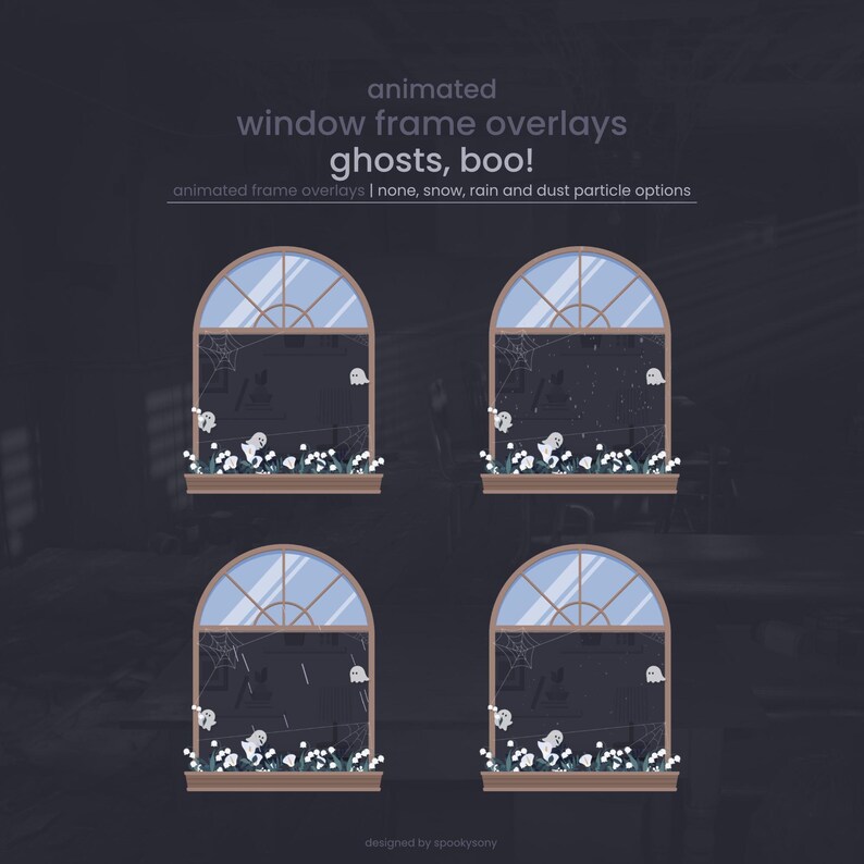 Animated Frame Overlay | Ghosts, Boo! | Border Overlay | Webcam Frame ...