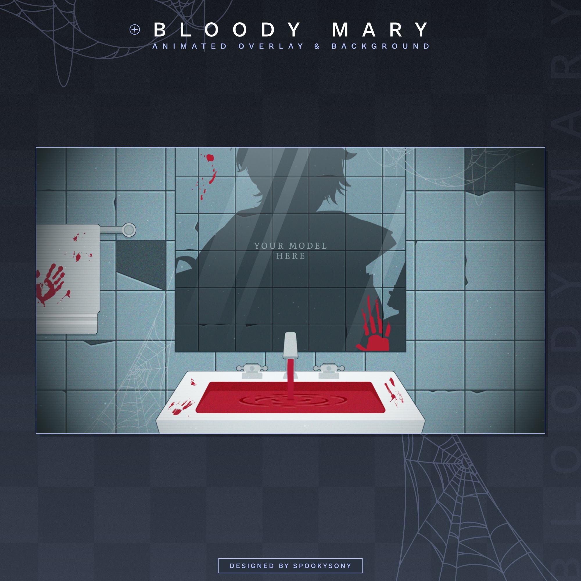 Bloody Mary Animated Stream Overlays | Spooky Dark Overlays | Halloween ...