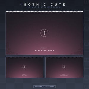 Gothic Cute Animated Stream Package | Gaming Chatting Overlays | Twitch Panels | Animated Alerts ...