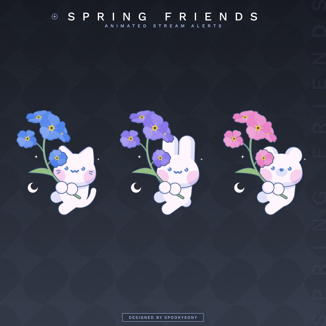 Spring Friends Alerts X9 | Animated | Static Alerts | Twitch Alerts ...