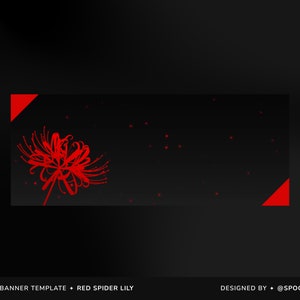 Red Spider Lily Animated Stream Package Gaming Chatting Overlays Twitch ...