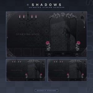 Shadows Animated Stream Package | Gaming Chatting Overlays | Twitch ...