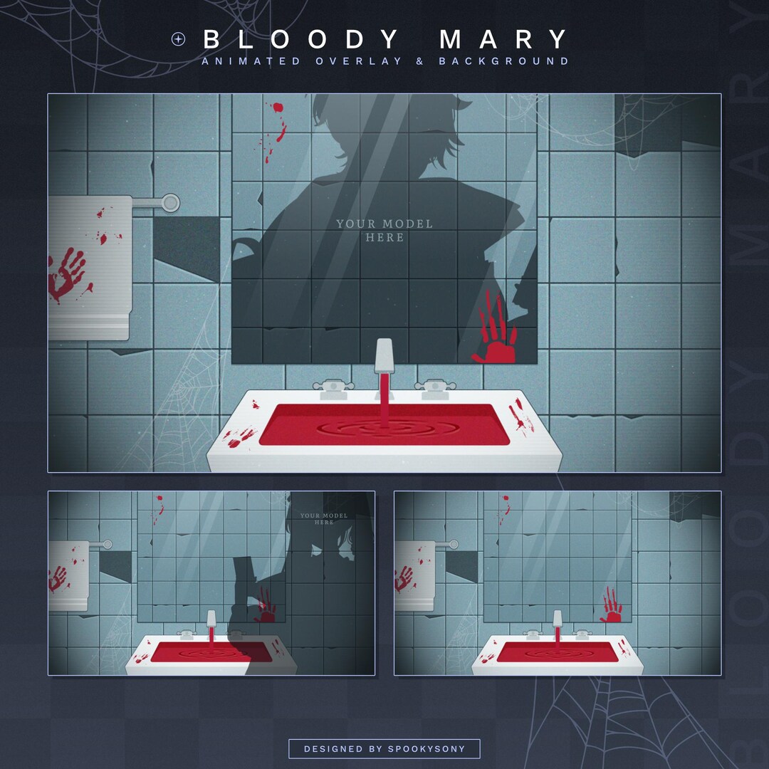 Bloody Mary Animated Stream Overlays | Spooky Dark Overlays | Halloween ...