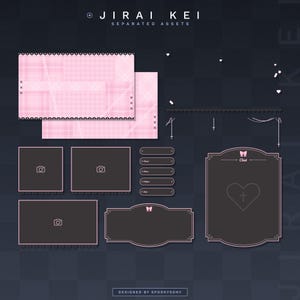 Jirai Kei Animated Stream Overlays | Stream Scene | Cute Dark Overlays ...