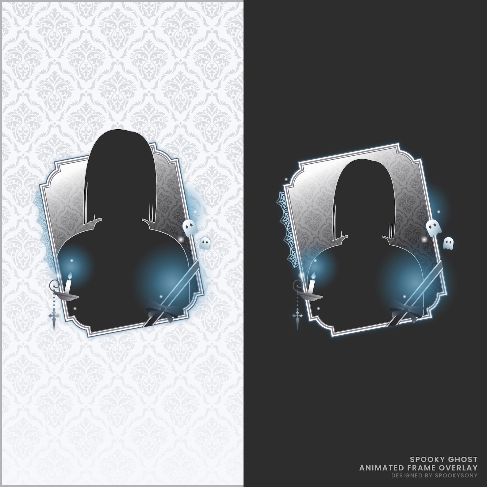 Animated Border Overlay & Frame | Spooky Ghost | Minimal Overlay ...