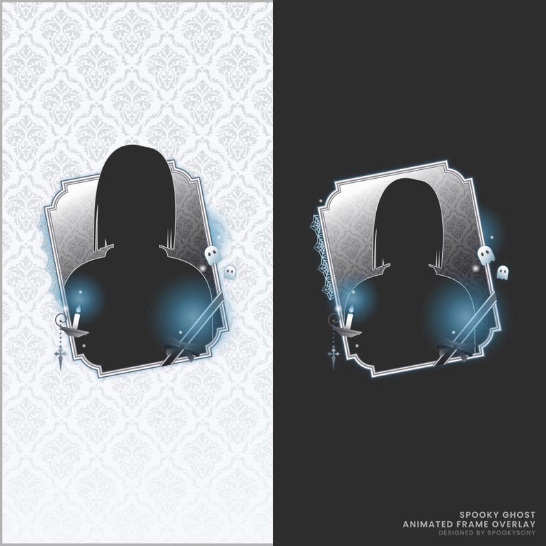 Animated Border Overlay & Frame | Spooky Ghost | Minimal Overlay ...
