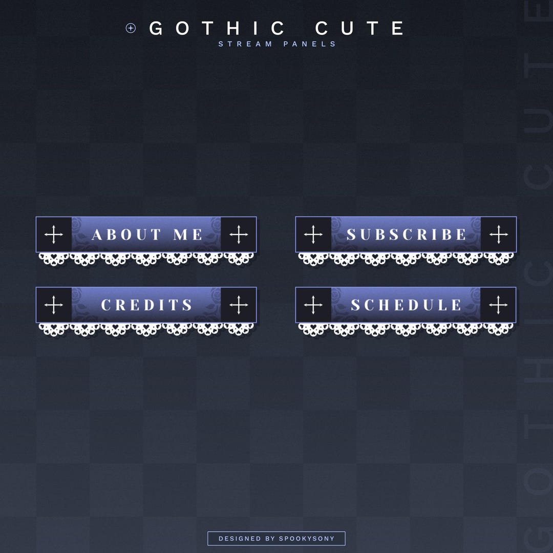 Gothic Cute Panels | Twitch | Stream Panels | Aesthetic | Streamer ...