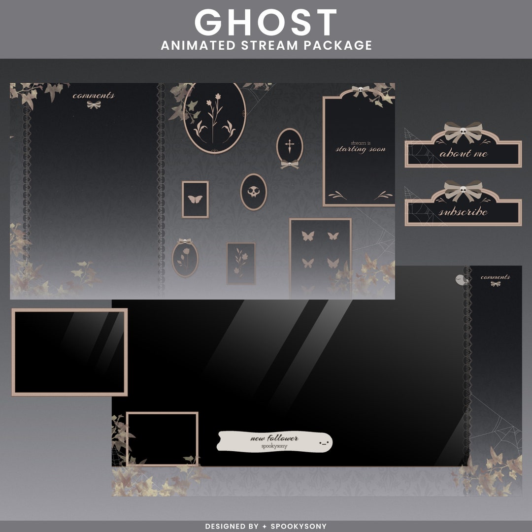 Ghost Animated Stream Package Gaming Chatting Overlays Twitch Panels ...