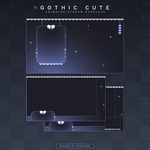 Gothic Cute Animated Stream Package | Gaming Chatting Overlays | Twitch Panels | Animated Alerts ...
