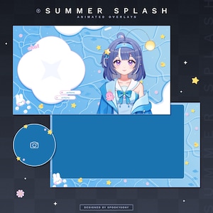 Summer Splash Animated Stream Overlays | Stream Scene | Blue Ocean ...