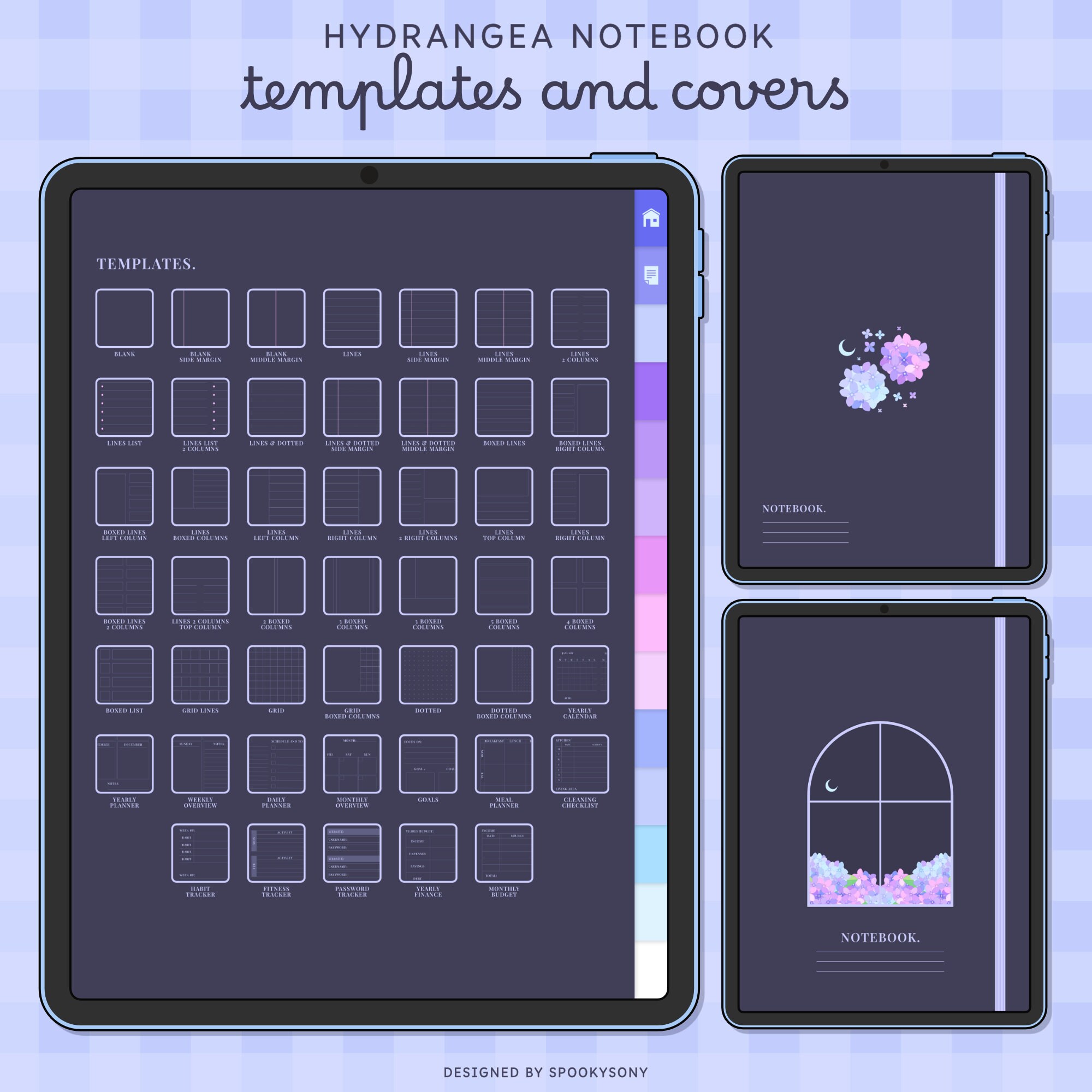 Cute Digital Notebook | Digital Stickers | Planner Templates ...