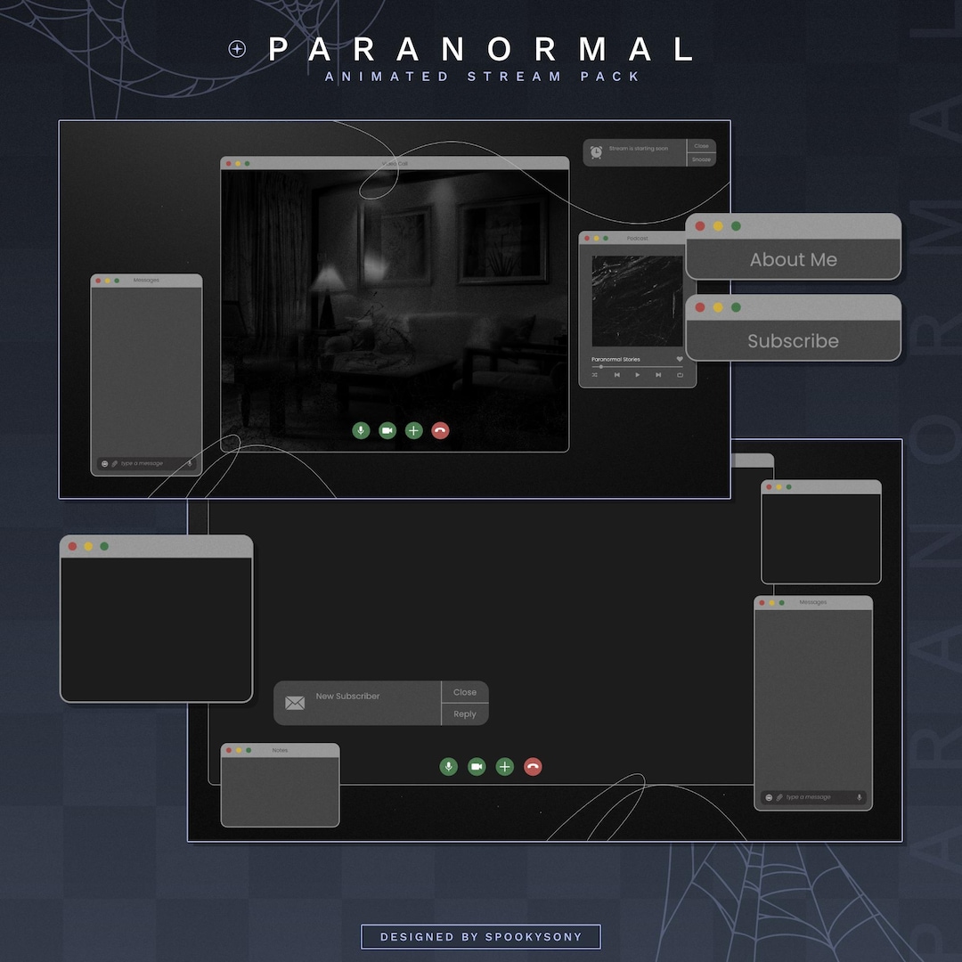 Paranormal Animated Stream Package | Gaming Chatting Overlays | Twitch ...