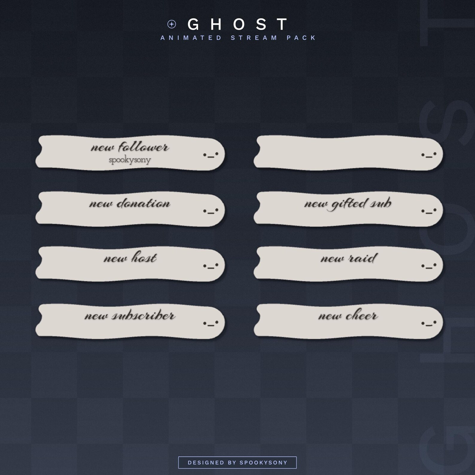 Ghost Animated Stream Package | Gaming Chatting Overlays | Twitch ...