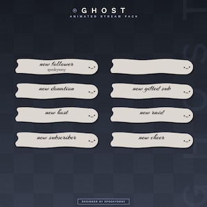 Ghost Animated Stream Package | Gaming Chatting Overlays | Twitch ...
