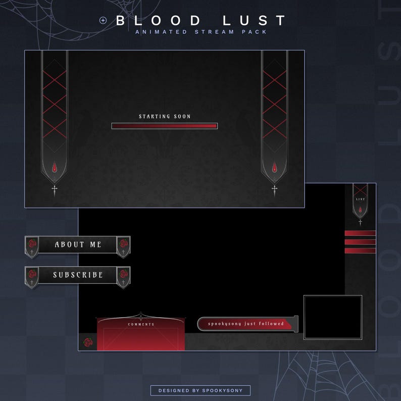 Blood Lust Animated Stream Package | Gaming Chatting Overlays | Twitch ...
