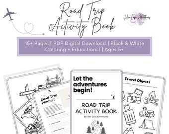 Road Trip Activity Book - Etsy