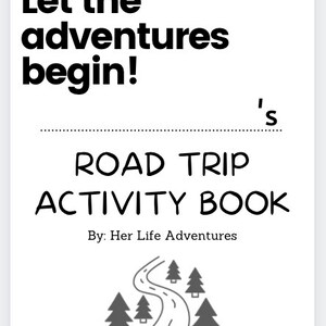 Printable Road Trip Activity Book - Children Travel - Etsy