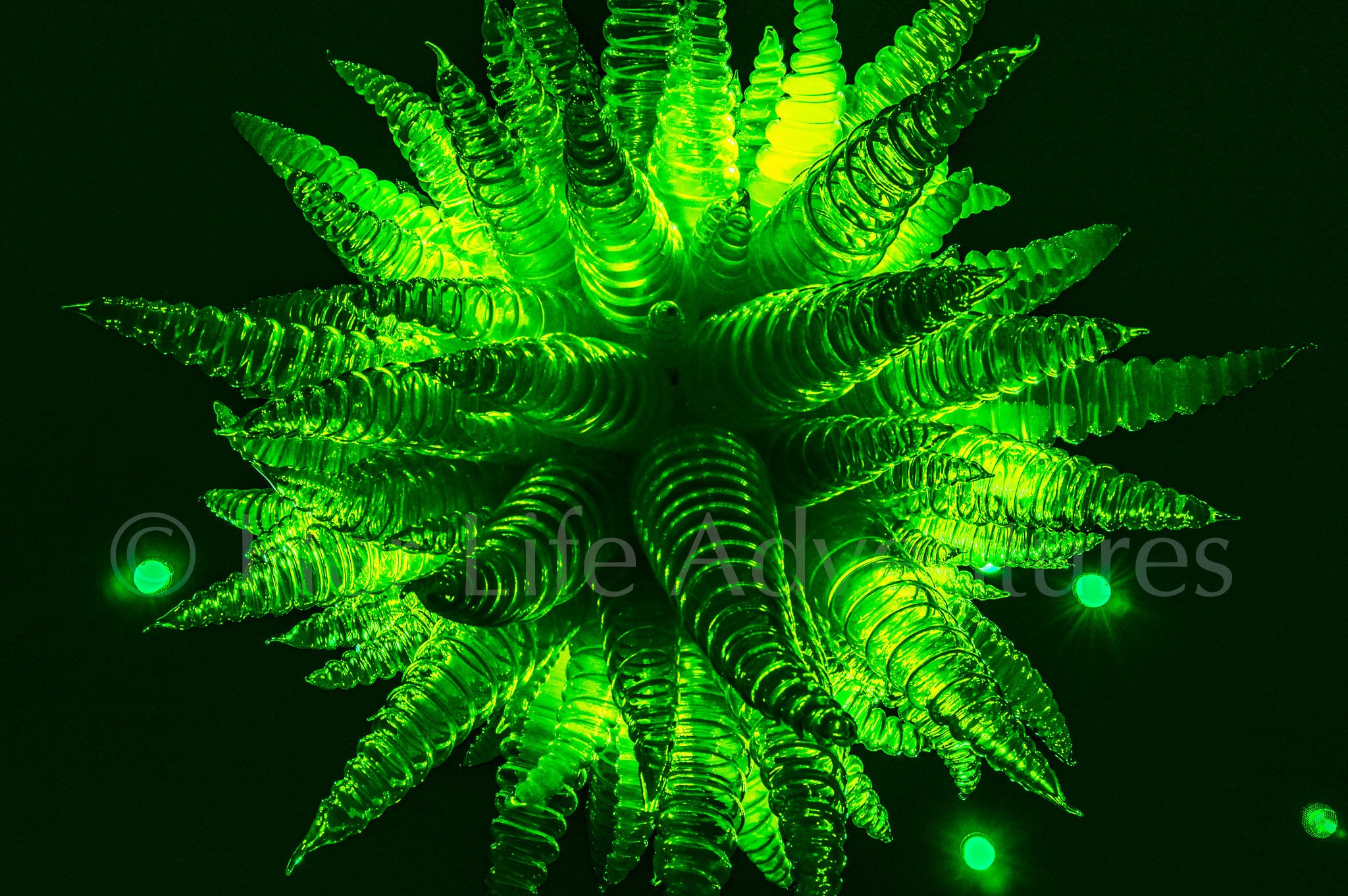Chihuly Museum Neon Green Space Blast - Etsy