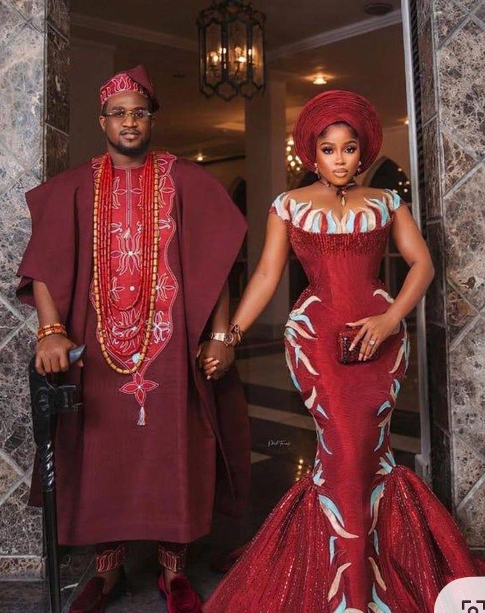 Aso Oke Full Sowing Material Bunch Burgundy/ Burgendy Gold Combo. - Etsy