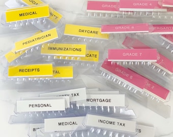 Custom File Tabs ADD ON for DIY Kids School Keepsake Bin Kits - Etsy