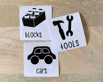 Toy Organization Labels Vinyl Stickers for Toy Organizing - Etsy
