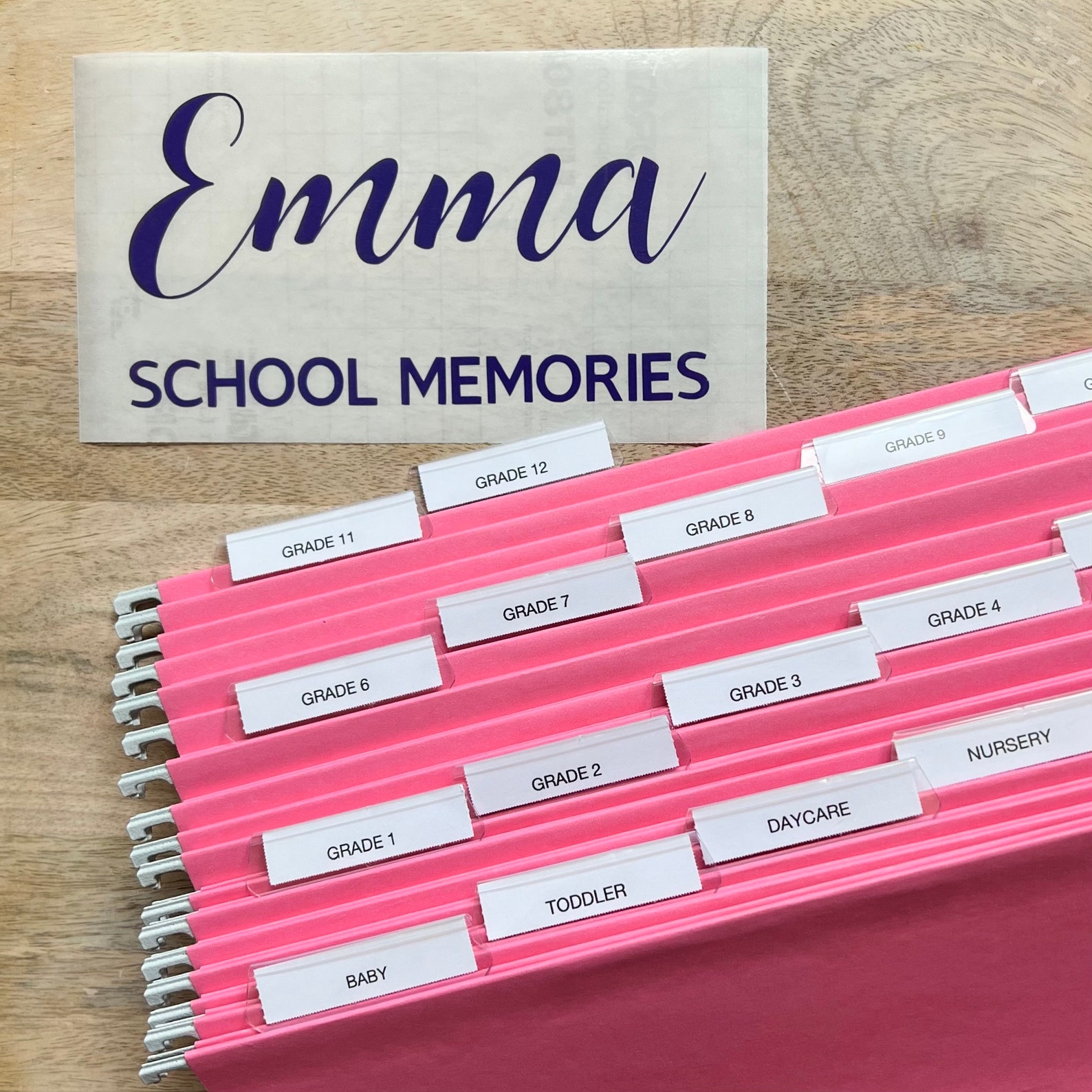 School Memory Box Files & Label DIY Kit - Etsy