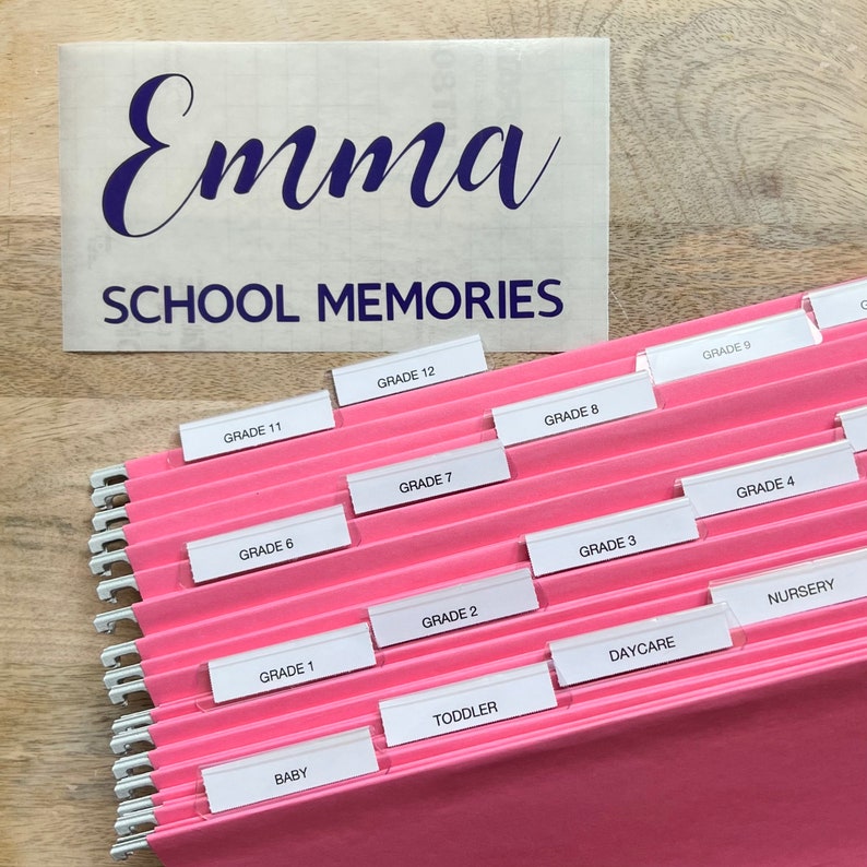 School Memory Box Files & Label DIY Kit - Etsy