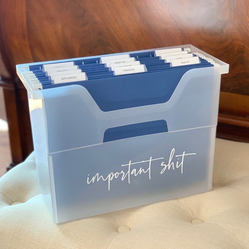 Household Filing System Home Documents File Box Important - Etsy