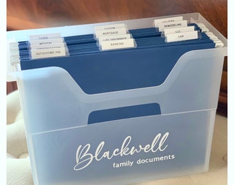 Important Document Organizer Home Documents File Box - Etsy