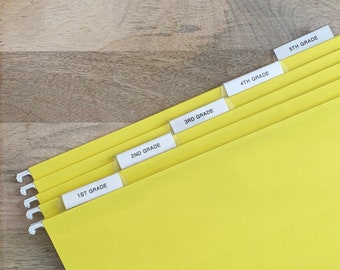 Custom File Tabs ADD ON for DIY Kids School Keepsake Bin Kits - Etsy