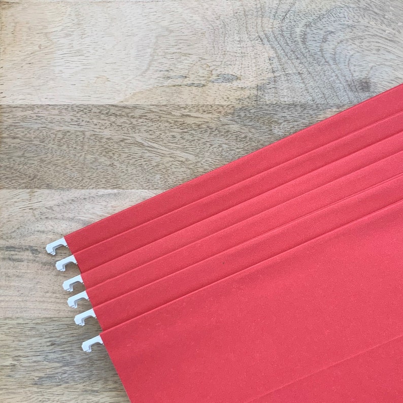 Hanging File Folders - Individual Without Tabs - Etsy