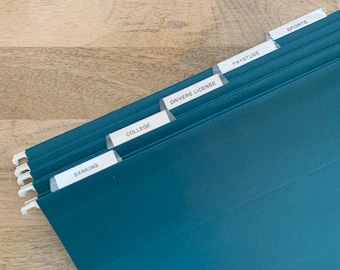 Custom File Tabs ADD ON for DIY Kids School Keepsake Bin Kits - Etsy