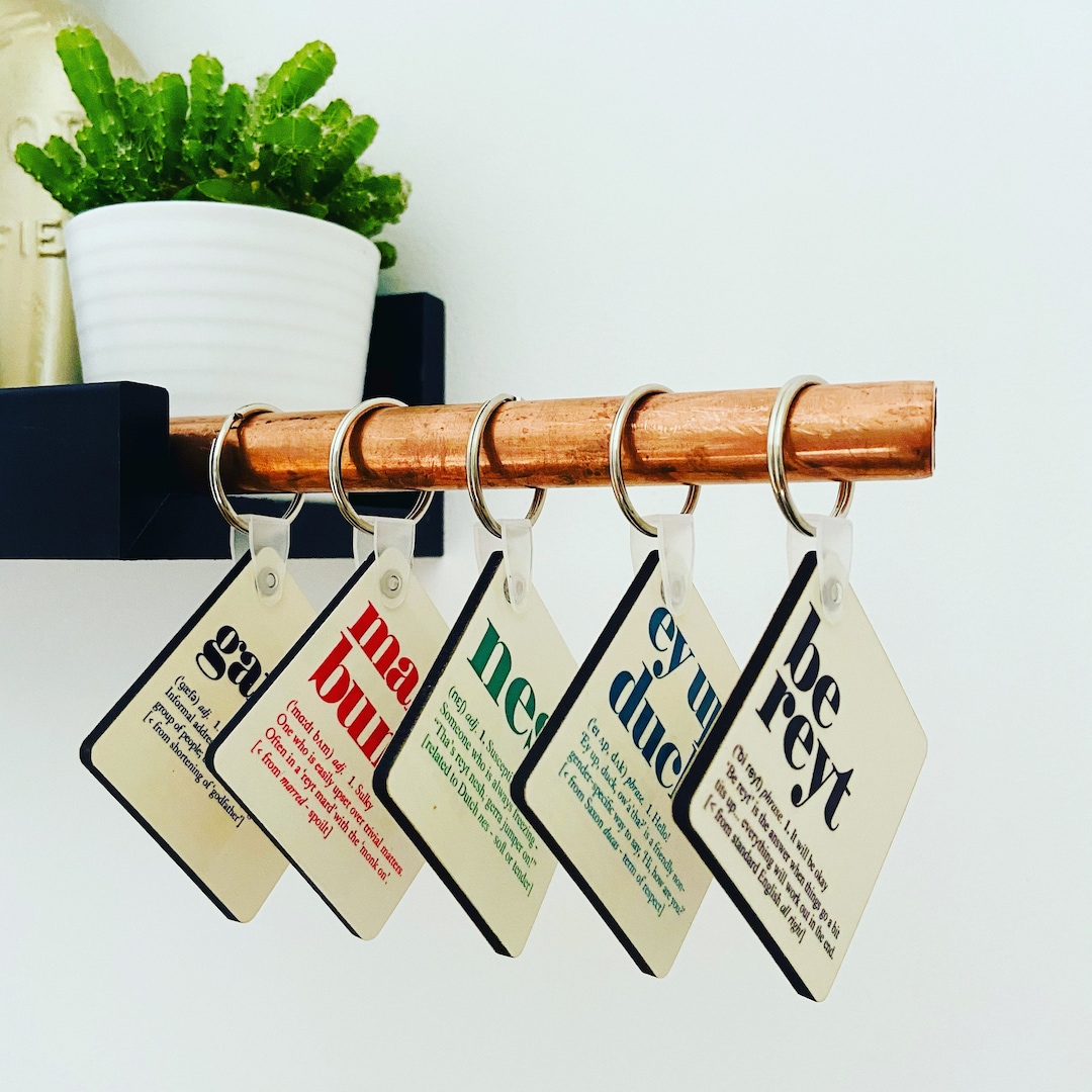 Cute Little Key Rings in Five Designs Be Reyt Mardy Bum - Etsy