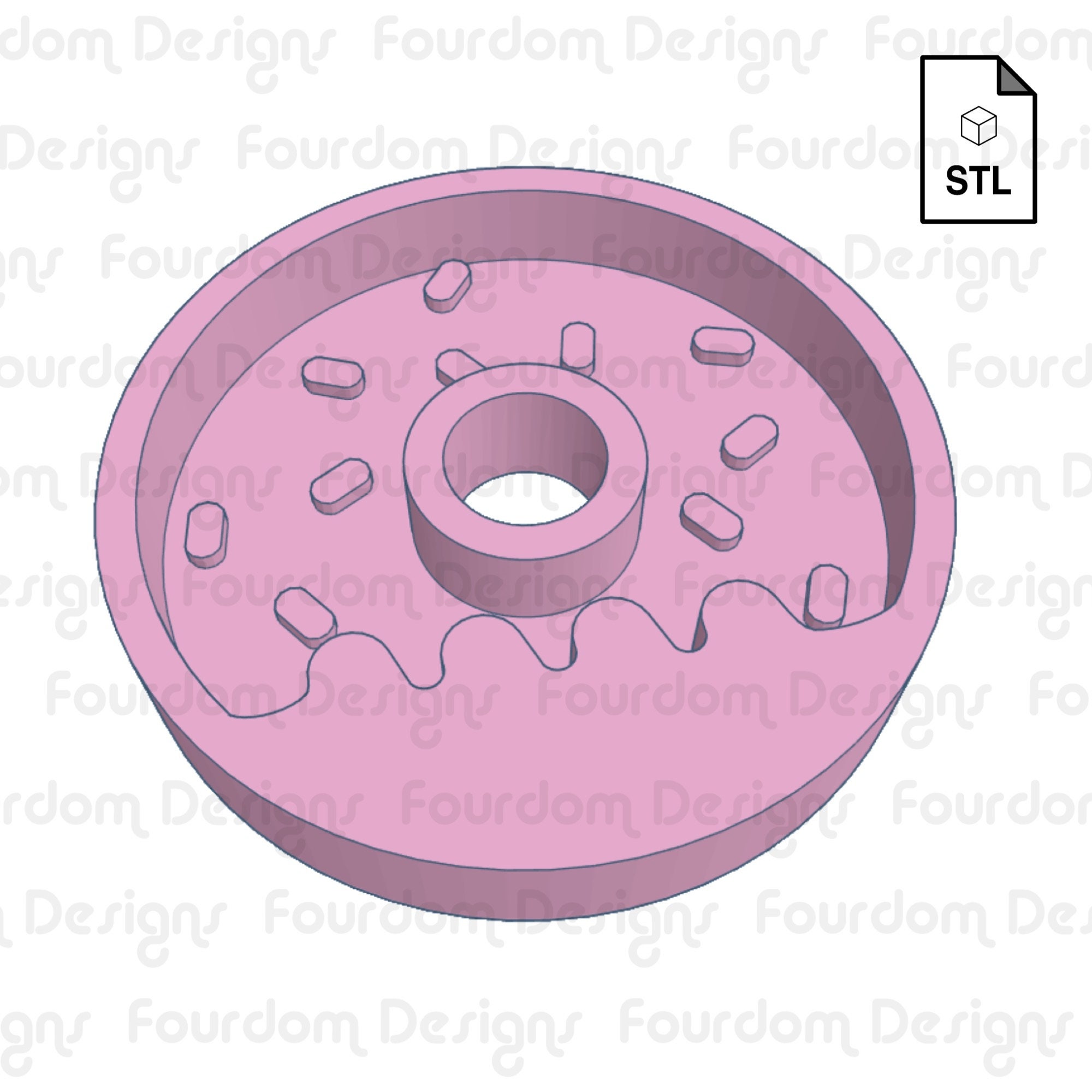 Donut Shaker and Resin STL File for 3D Printing for Resin Mold - Etsy