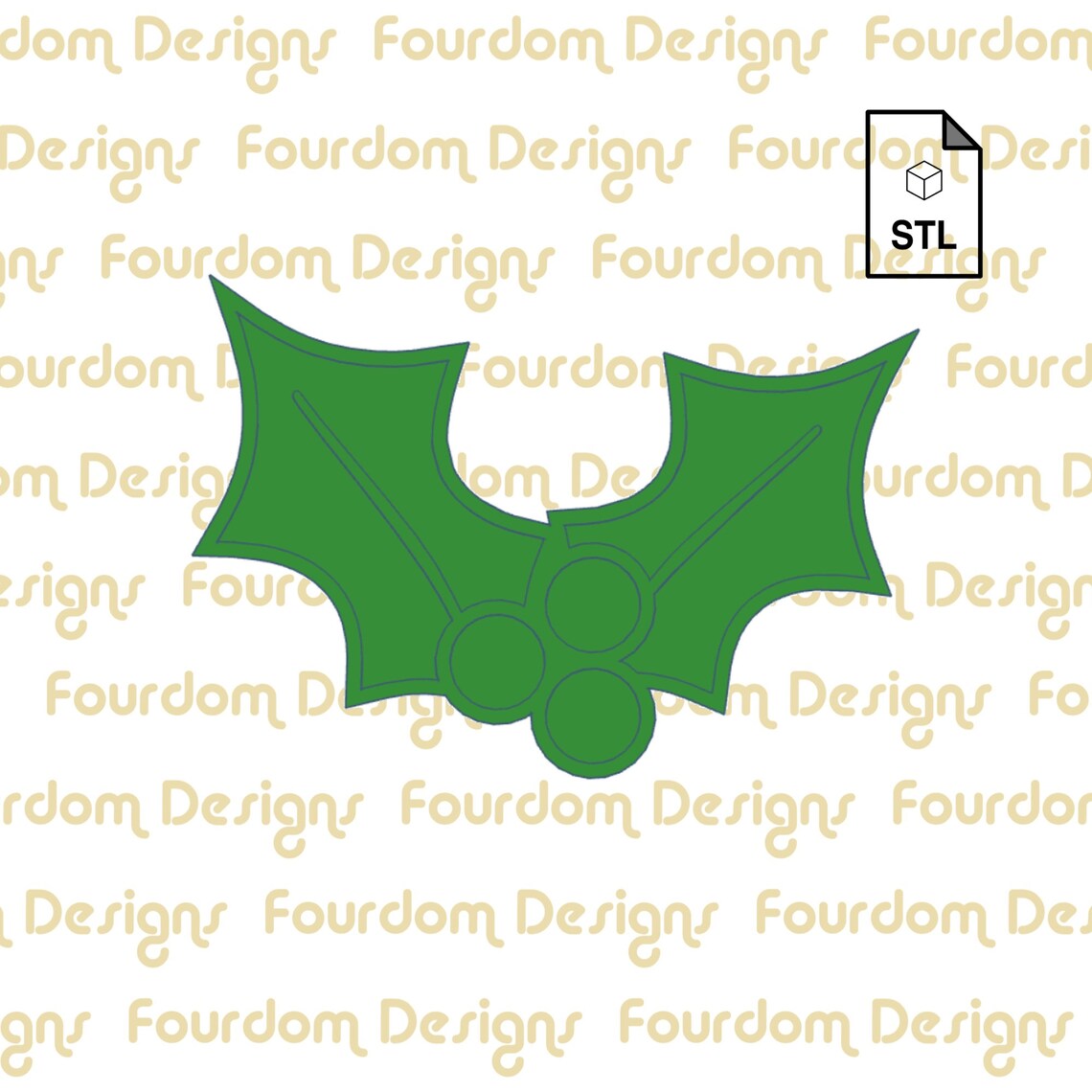 Mistletoe Straw Topper STL File for 3D Printing Digital | Etsy