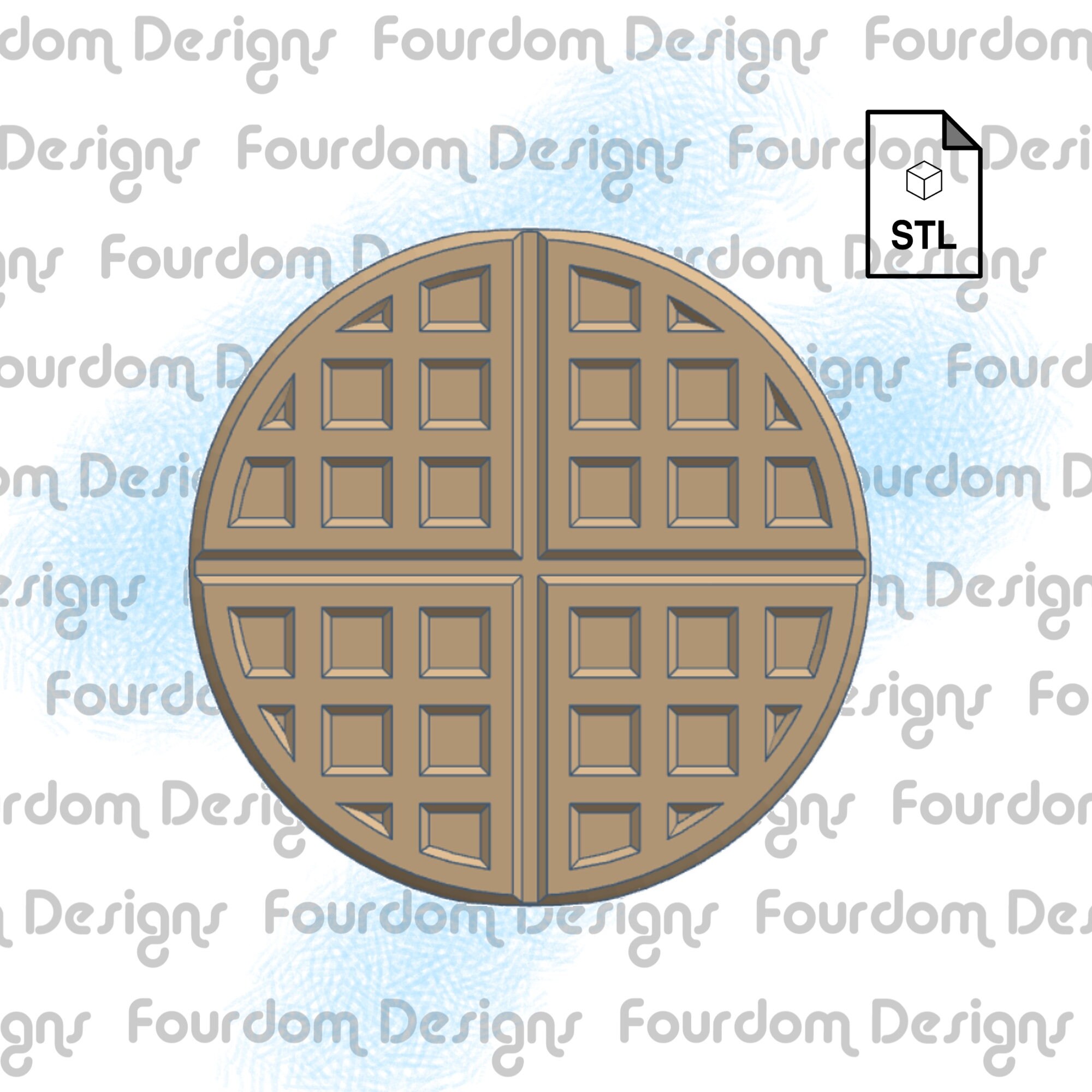 Waffle Straw Topper STL File for 3D Printing Digital | Etsy