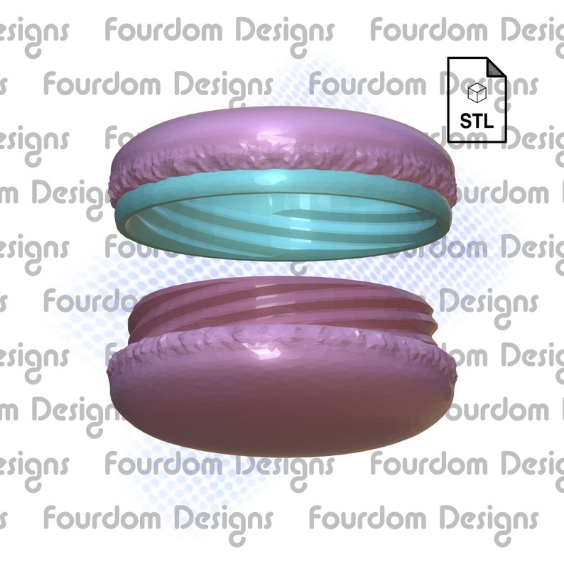 Macaron Container With Screw on Lid STL File for 3D Printing - Digital ...