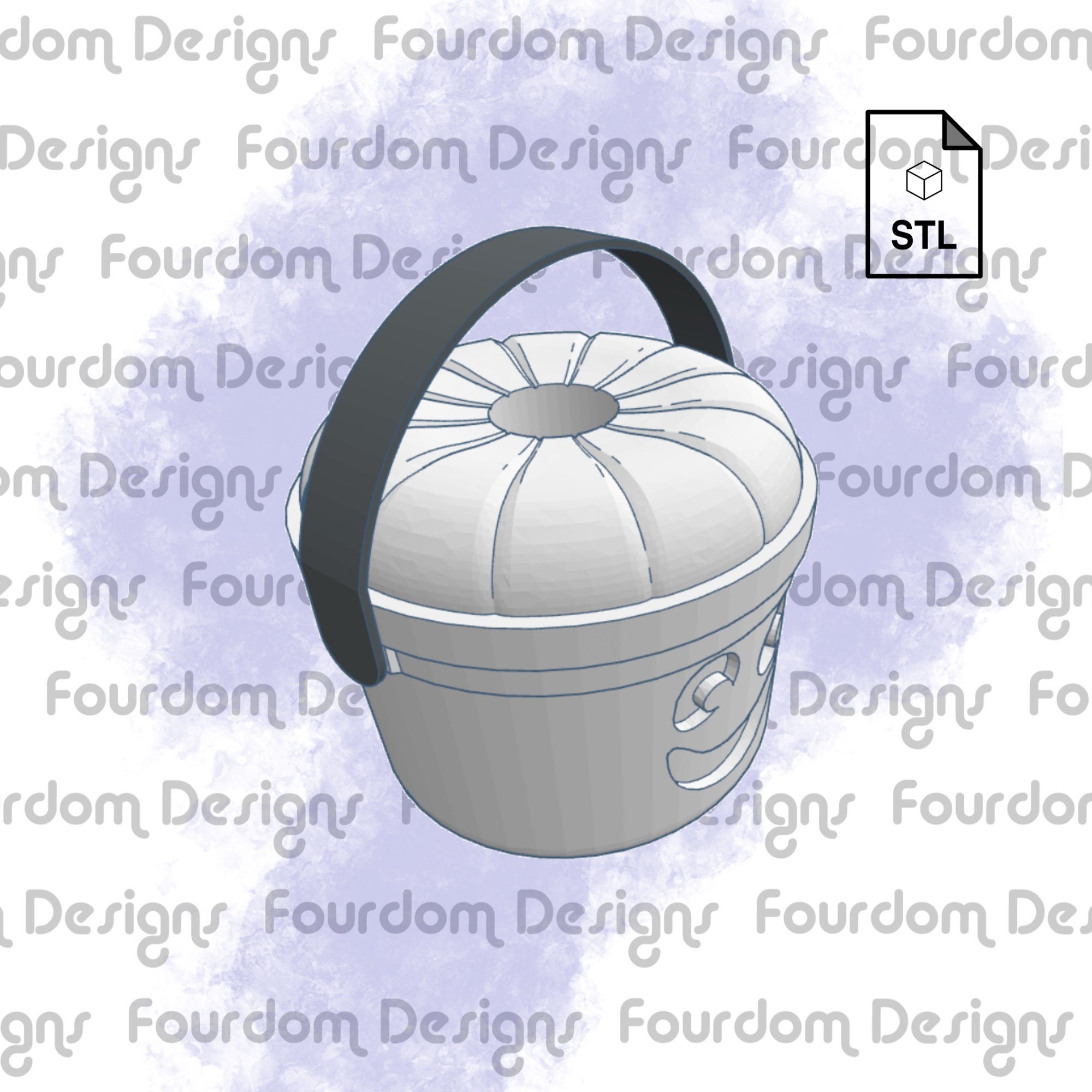 Bucket Ghost Straw Topper STL File for 3D Printing 3MF File - Digital ...