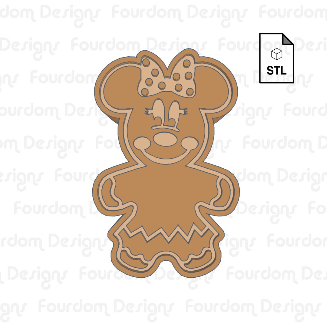 Mouse Gingerbread Girl Straw Topper Straw Buddy STL File for 3D ...